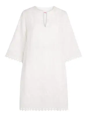 ERES Linen Aigue-marine Embroidered Kaftan