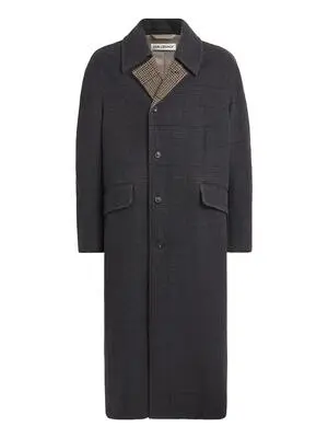 Our Legacy Mohair-blend Single-breasted Overcoat - Black