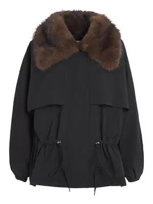 CHAROUX Faux Fur-collar Arctik Parka - Black