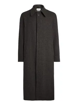 Oliver Peoples Tweed Houndstooth Lothian Coat - Brown