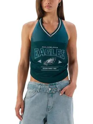 OFF SEASON Jersey Halter Top - Green