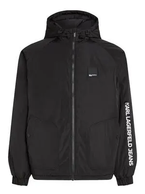 Karl Lagerfeld Padded Logo Jacket - Black