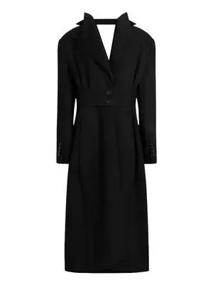 Dolce & Gabbana Wool Gabardine Coat - Black
