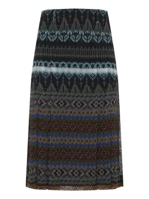 Dries Van Noten Sianora Midi Skirt - Brown
