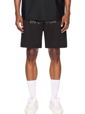 L/AB C/O OFF-WHITE Lab Mesh Shorts - Black