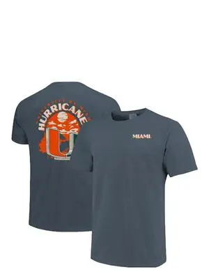 IMAGE ONE Miami Hurricanes Comfort Colors Team Statue T-shirt - Navy