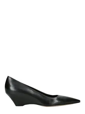 THE ROW Liisa Leather Wedge Pumps 45 - Black