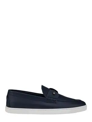 CHRISTIAN LOUBOUTIN Chambeliboat Leather Boat Shoes - Navy