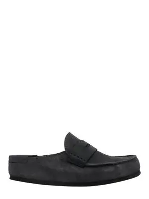 BIRKENSTOCK Suede Slip-on Slippers Grey
