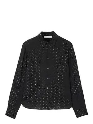 ALLSAINTS Fade Polka-dot Long-sleeve Cotton Shirt - Black