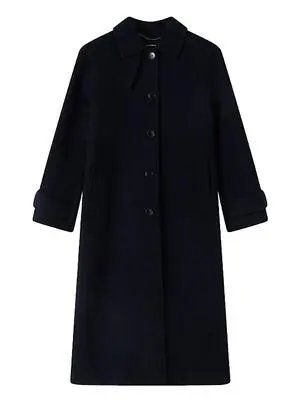 WHISTLES Collared Button-down Wool And Cashmere Car Coat 16