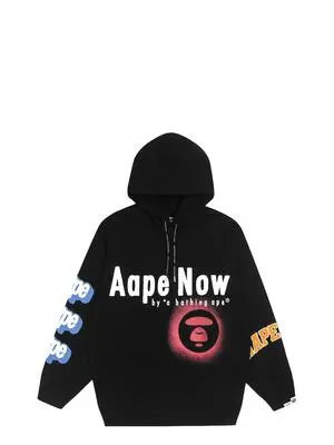 AAPE Moonface Graphic Hoodie - Black