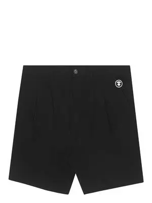AAPE Moonface Double-pleated Cotton Shorts 'black'