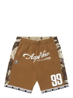AAPE Moonface Graphic Reversible Shorts /light - Brown