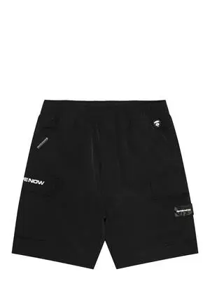AAPE Now Moonface Logo Cargo Shorts - Black