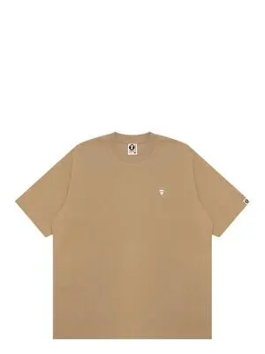 AAPE Now Moonface Logo Short Sleeve Tee 'beige - Tan