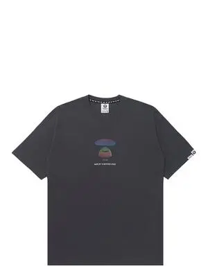 AAPE Moonface Hologram Printed Tee - Grey