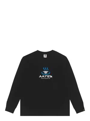 AAPE R Graphic Long Sleeve Tee - Black