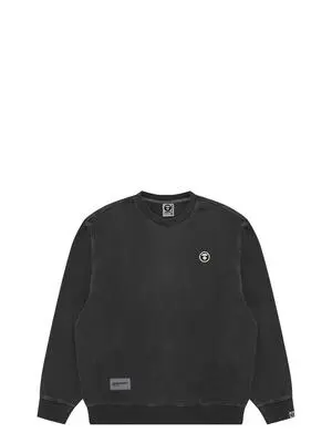 AAPE BY *A BATHING APE Now Moonface Crew Neck Sweatshirt 'black/light' Black