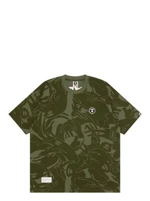 AAPE Moonface Embroidered Camo Tee 'khaki/multi - Tan