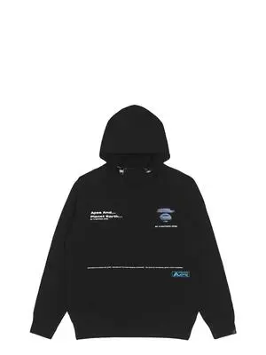 AAPE Moonface Patch Drawstring Sleeve Hoodie - Black