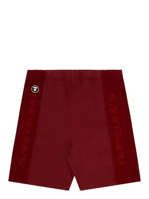 AAPE Moonface Embroide Sweat Shorts - Red