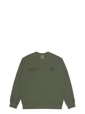 AAPE Moonface Embroidered Sweatshirt 'khaki/dark - Tan