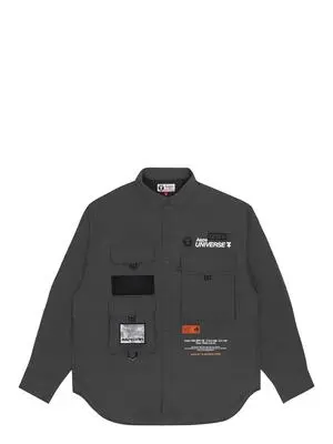 AAPE BY *A BATHING APE Moonface Multipocket Shirt 'grey' Grey