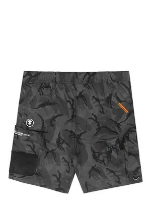 AAPE Moonface Camo Cargo Shorts /multi - Black