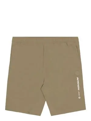 AAPE Moonface Patch Track Shorts 'beige/dark - Tan