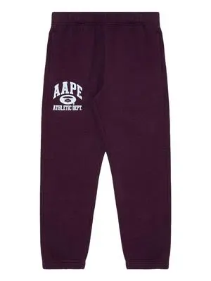 AAPE Moonface Printed Sweatpants 'burgundy/heather - Red