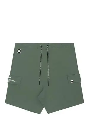 AAPE Moonface Drawstring Sweat Shorts 'khaki - Tan