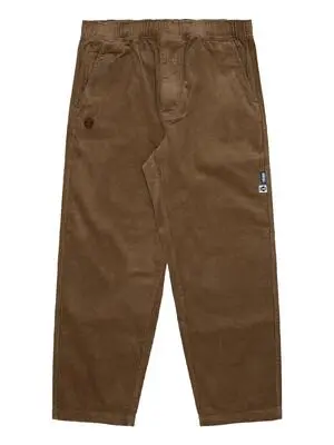 AAPE Moonface Patch Corduroy Pants 'beige'