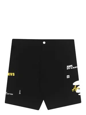AAPE Moonface Regular Shorts - Black