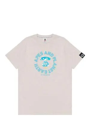 AAPE Moonface Relaxed Graphic Tee 'ivory/heather - Cream