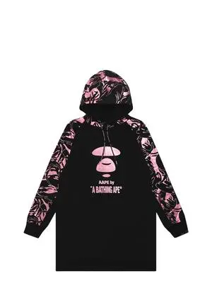 AAPE BY *A BATHING APE Camo Print Hoodie Dress - Black