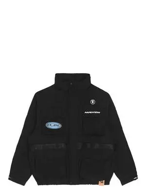 AAPE Moonface Multipocket Hooded Reversible Jacket - Black