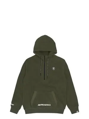 AAPE BY *A BATHING APE Zipped Neck Hoodie 'khaki' Tan
