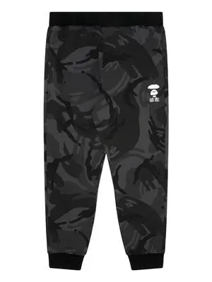 AAPE Moonface Embroidered Camo Sweatpants /multi - Black