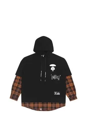AAPE BY *A BATHING APE Moonface Layered Hoodie 'black' Black