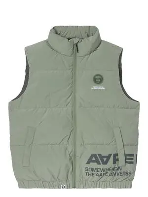 AAPE Moonface Patch Down Vest 'khaki/light - Tan