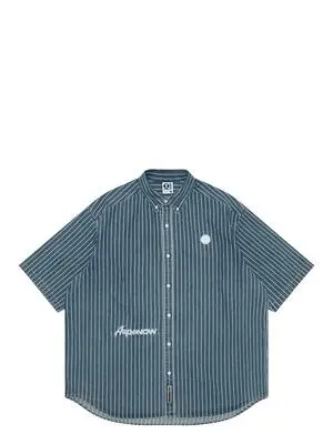 AAPE Now Moonface Logo Shirt /white - Blue