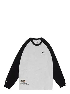 AAPE Moonface Raglan Long-sleeve Tee 'black'