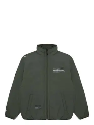 AAPE Moonface Patch Zip-up Jacket 'khaki/grey - Tan