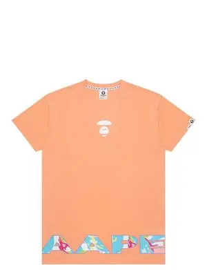 AAPE Moonface Printed Tee /light - Orange