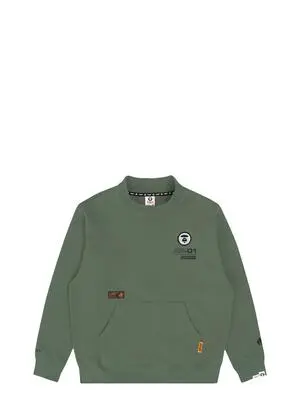 AAPE Moonface Mock Neck Sweatshirt 'khaki - Tan