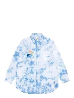 AAPE Moonface Relaxed Tie-dye Shirt - Blue