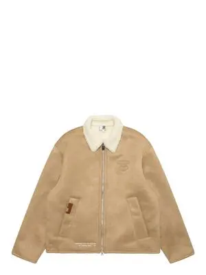 AAPE Moonface Zip-up Jacket 'beige/brown - Tan