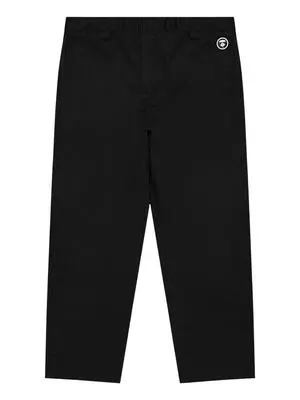 AAPE Now Moonface Logo Woven Pants - Black