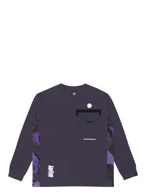 AAPE Moonface Chest Pocket Long-sleeve Tee /purple - Grey